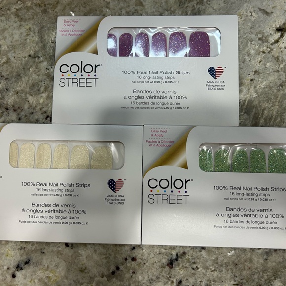 Color Street | Makeup | Color Street Nail Strips Set Of Three | Poshmark